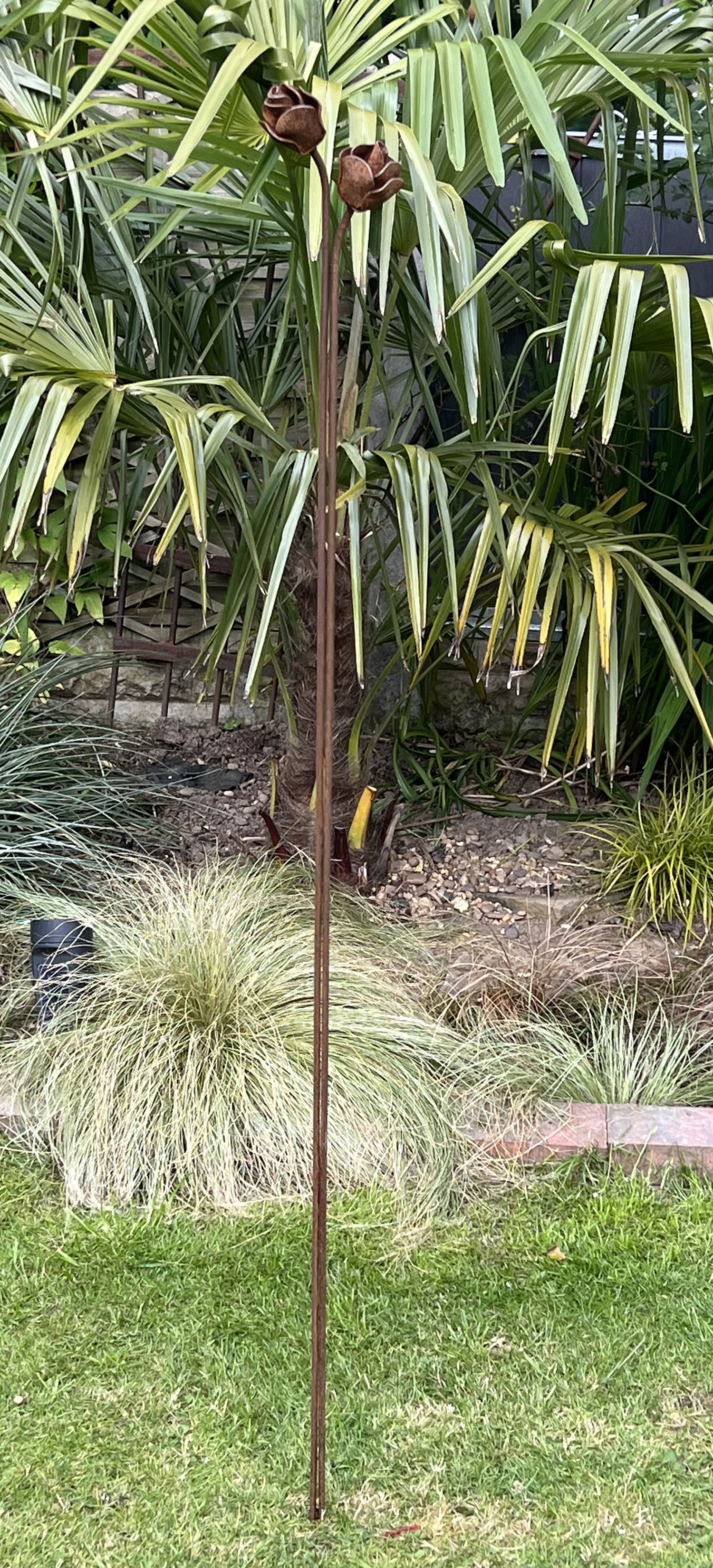 Rose Head Plant Stake 1.15 metres Tall Pack of 2