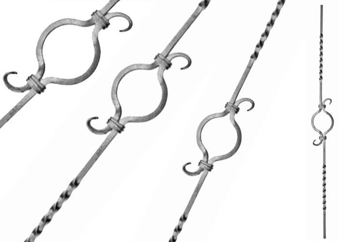 12mm Sq. Double Twisted Bar 1000mm x 100mm